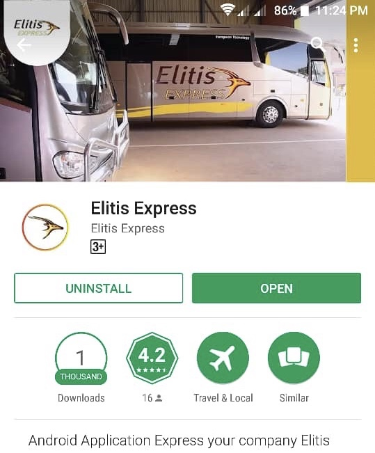 Elitis Express, une application android de la compagnie de transport ...